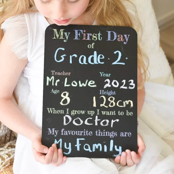First Day of School Blackboard - Simple | Bubs2Bratz Townsville Baby ...